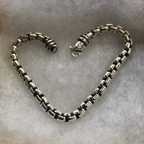 Jewelry | David Yurman Large Box Chain Bracelet 812 Long | Poshmark